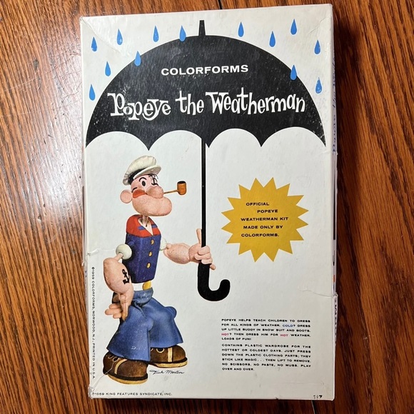 Vintage Colorforms | Games | Vintage Popeye The Weatherman 959 ...